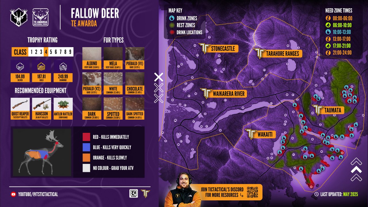 How to Find Fallow Deer on Te Awaroa – Hotspot Map - Tictactical