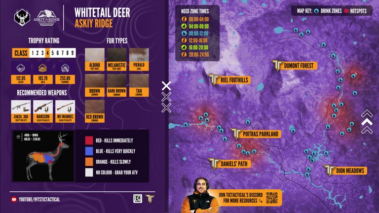 Askiy ridge Whitetail Deer Grind Guide with Hotspot Map - Tictactical
